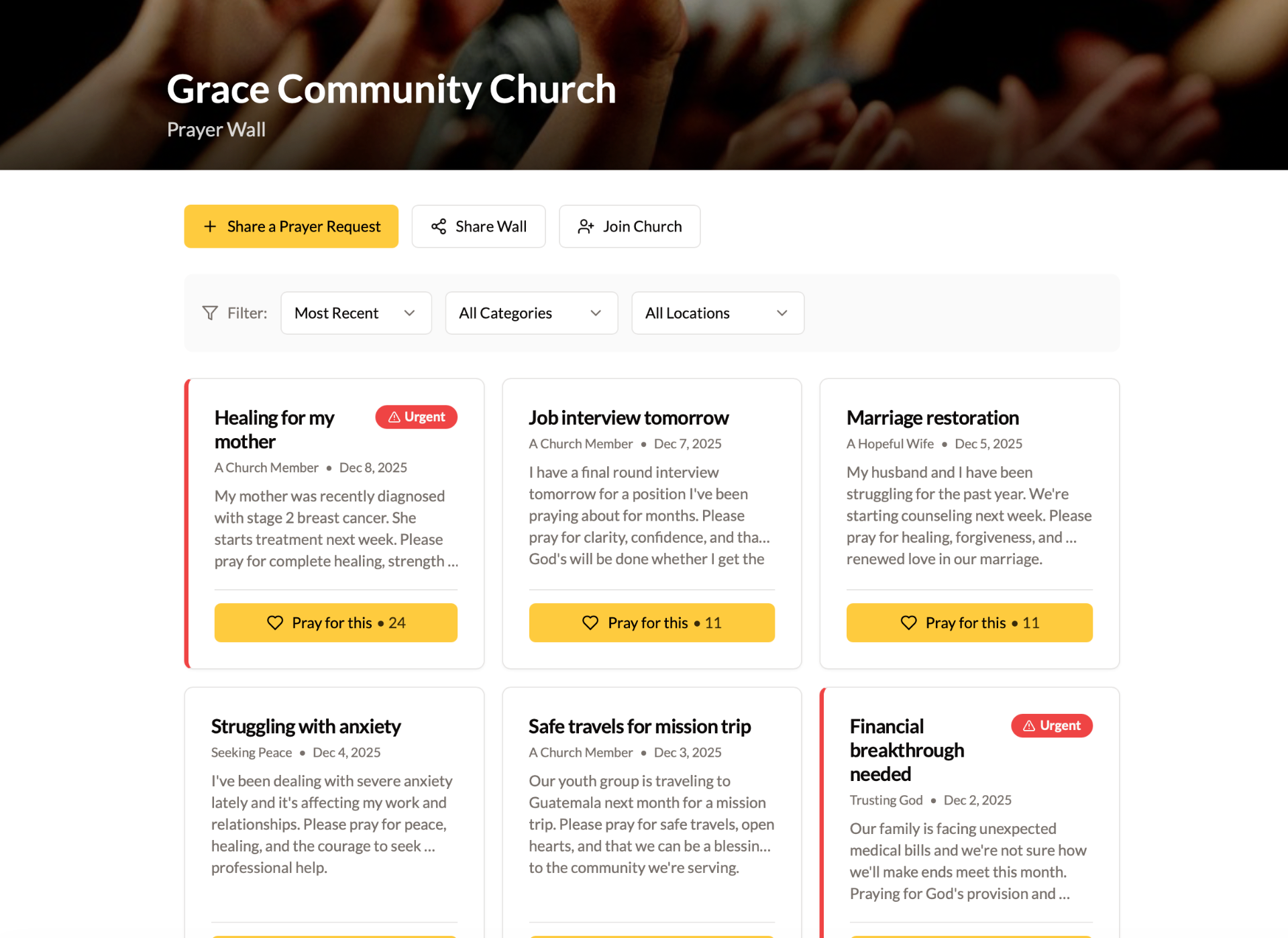 Prayer Management Software for Churches | PrayerConnect